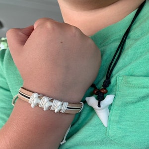Shark Bracelet Shark Tooth Bracelet Shark Teeth Bracelet Surfer ...