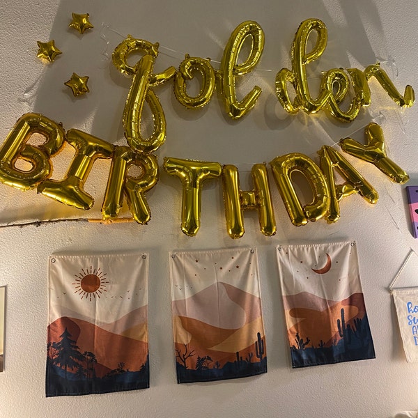 Golden Birthday Balloons Golden Birthday Party Decor Golden Birthday ...