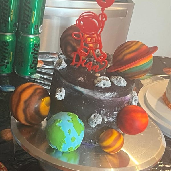 Fondant Solar System, Planets, Space Individual Cake Topper Set - Etsy