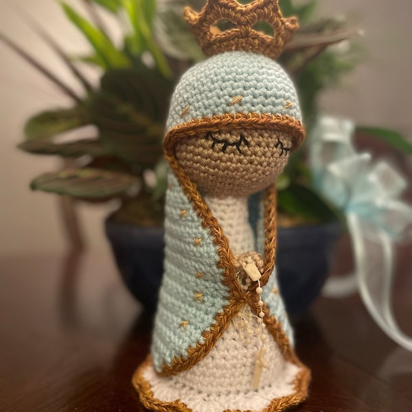 PATTERN: Blessed Virgin Mary Crochet Amigurumi, Virgin Mary Amigurumi ...