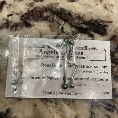 Nipple Rings SET of 2 Simple Plain Bead Captive Ring CBR 16G to 6G 3/8 ...