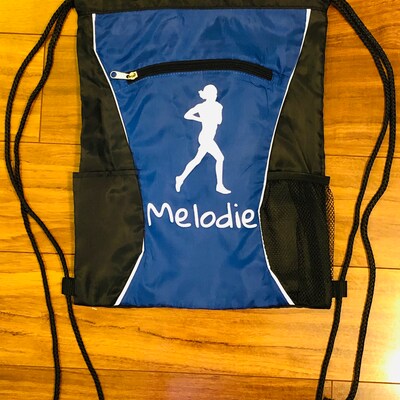 Personalized Track & Field Drawstring Cinch Bag - Etsy