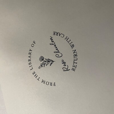 Self Inking Custom Library Stamp Personalized Book Stamp - Etsy