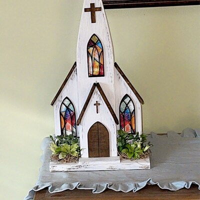 Wood Handcrafted Churches - Etsy