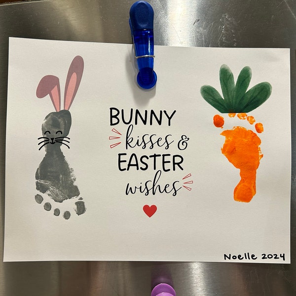 Easter Footprint Handprint Art Craft, Printable | Kids Baby Toddler or ...