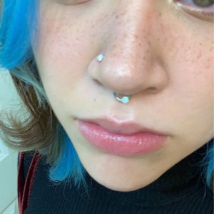 16g 14g 12g 10g Septum Retainer Clear Hide Septum Piercing No | Etsy