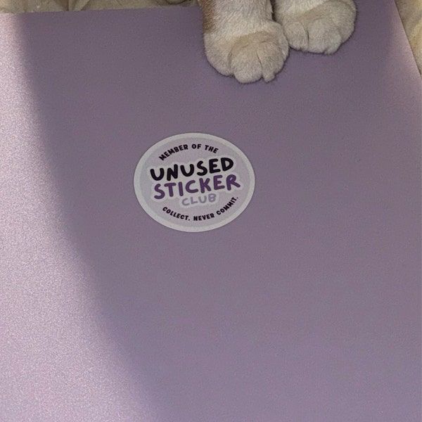 Unused Sticker Club Sticker Gift for Sticker Collectors, Sticker ...