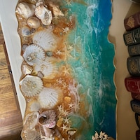 Large Luxurious Ocean Shell Embellished Serving Tray . - Etsy Canada