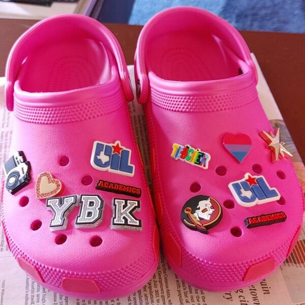 Silver Alphabet Letter Croc Charms - Etsy