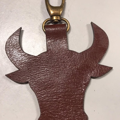 Western Key Fob SVG Cowboy Keychain Bag Tag Fob Template Faux Leather ...