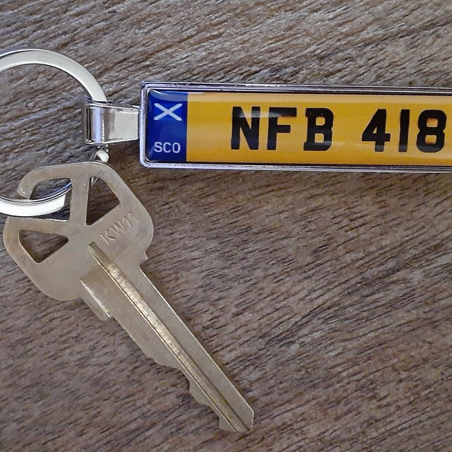 License Plate Keyring Number Plate Keyring by LicensePlateKeyring