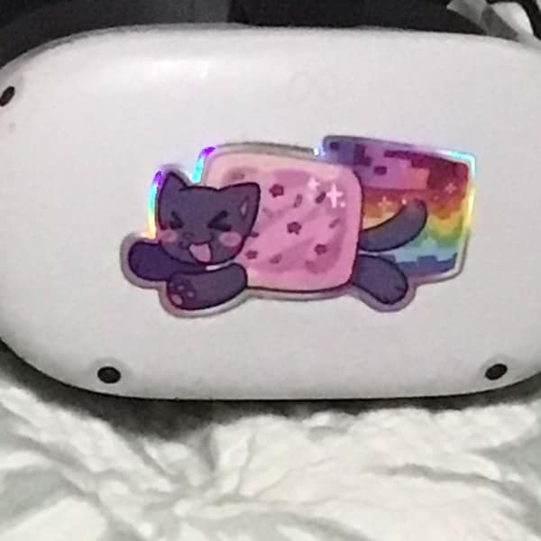 Nyan Cat! | 3.5 X 1.8 In. Holographic Vinyl Sticker - Etsy