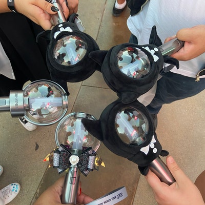 SEVENTEEN SVT Caratbong Ribbon Bow Keychain Pendant Light Stick Lanyard ...
