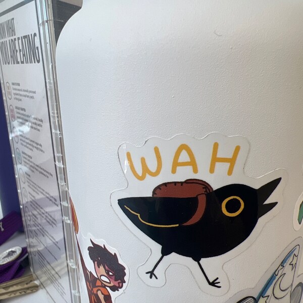 Walden the Crow Vinyl Sticker: Waterproof Laptop Decal - Etsy