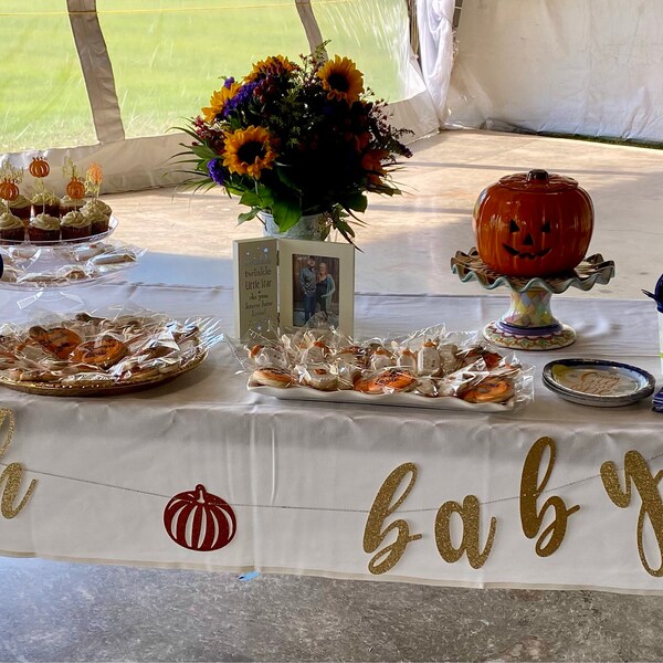 Oh Baby Banner,little Pumpkin, Lil Pumpkin, Fall Baby Shower Banner ...