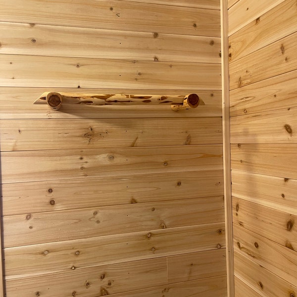 51-70 Wood Curtain Rod, Rustic Cedar Rods, Wooden Curtain Poles ...