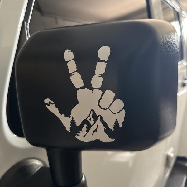 Set of 2 Sea Turtle Hand Wave Decals for Jeep Side Mirrors - Hand Wave ...