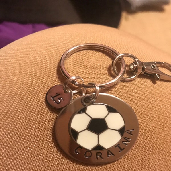 Personalized Soccer Keychain, Soccer Gift, Team Gift, Girl's Boy's ...