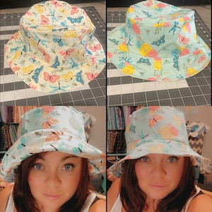 Reversible Bucket Hat PDF Pattern With Video Tutorial Bucket Hat Sewing ...