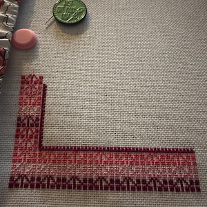 Palestinian Tatreez Cypress Trees and Stars Cross Stitch Pattern ...