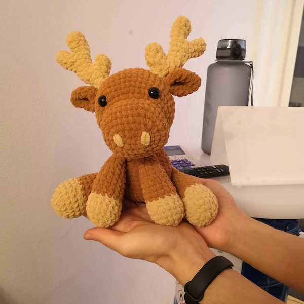 Crochet Moose Amigurumi Pattern | Moose Crochet Pattern | Woodland ...