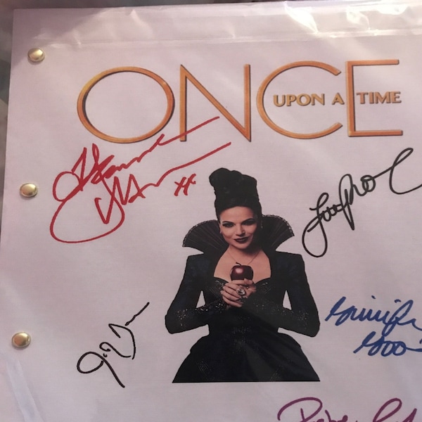 Once Upon a Time TV Script Screenplay With Signatures Autographs ...
