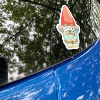 Bluey Meditation Garden Gnome Sticker Decal - Etsy