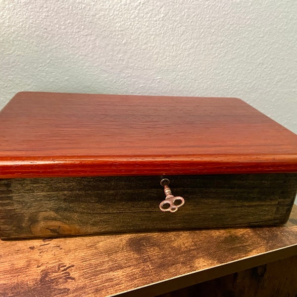 Walnut, Alder, With Turquoise Inlay Box - Etsy