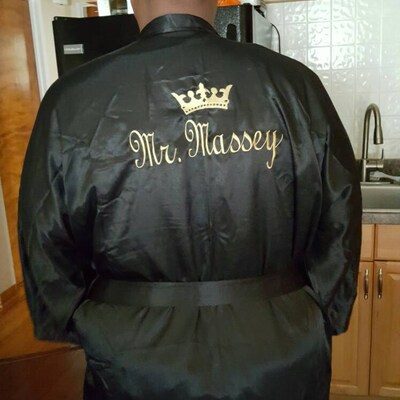 R2-custom Made Men's Satin Robe Groomsmen's Robe - Etsy