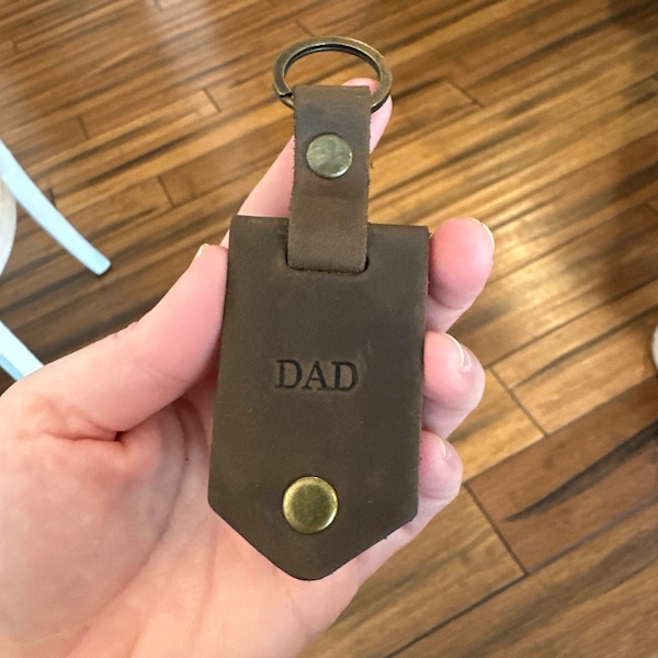 Man Accessory Leather Keychain With Photo, Personalized Gifts for Him ...