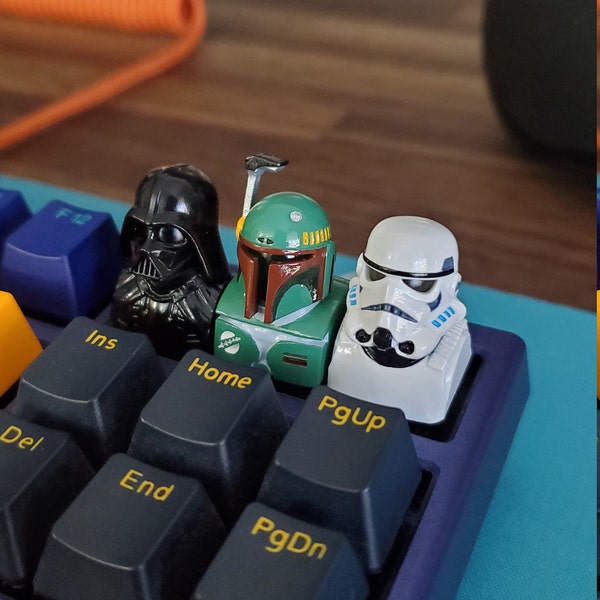 The Mandalorian Boba Fett Backlit LED Keycap Handmade Resin Custom ...