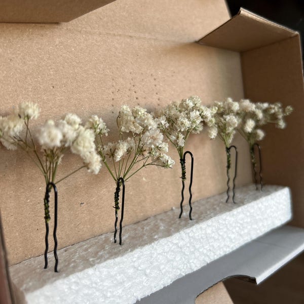 Thistle Hair Pins, Eryngium Pin, Wedding Thistle Hair Clips, Gypsophila ...