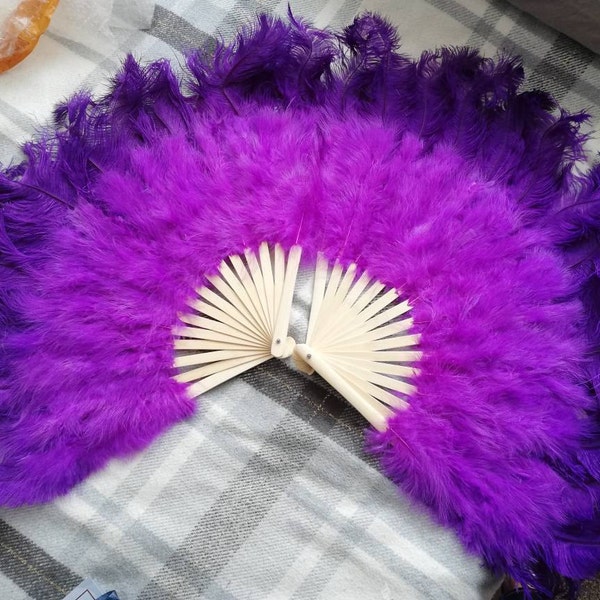 Feather Dance Burlesque Fans 32inchx18inch Wedding Bridal Feather ...