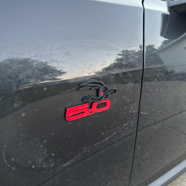 Car Fender Emblems/badges Black ANGRY COYOTE W/ Red Eyes and Number ...