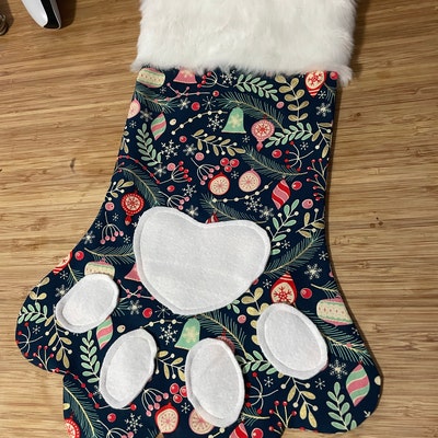 Animal Paw Stocking Sewing Pattern & Tutorial Christmas Holiday Easy ...