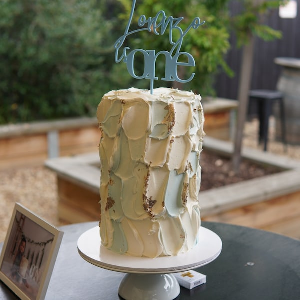 Custom Personalised is One Cake Topper First Birthday Cake Topper Cake ...