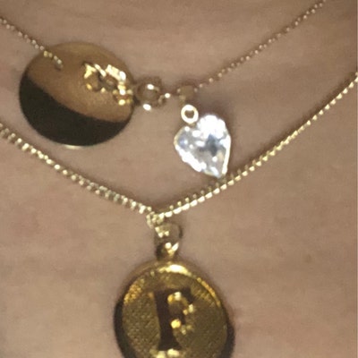 14 K Gold Letter D Thin Mirror Chain Necklace - Etsy