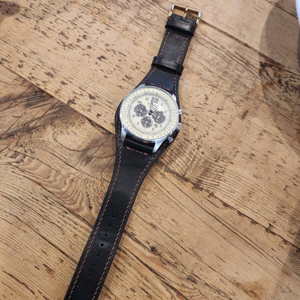 Custom Leather Watch Band, Leather Watch Strap, Genuine Leather Strap ...
