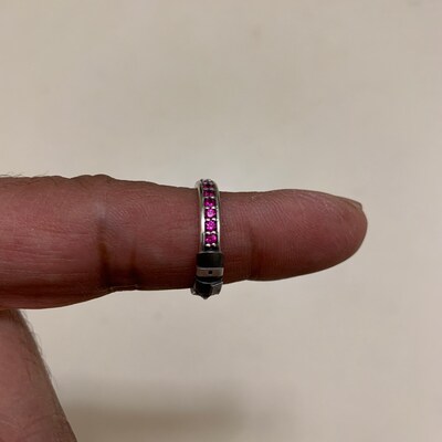 Ruby Light Saber Ring Sterling Silver Oxidized and Polished Finish ...