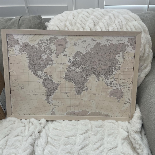 World Map Instant Download (XL) - Printable World Map, Neutral World ...