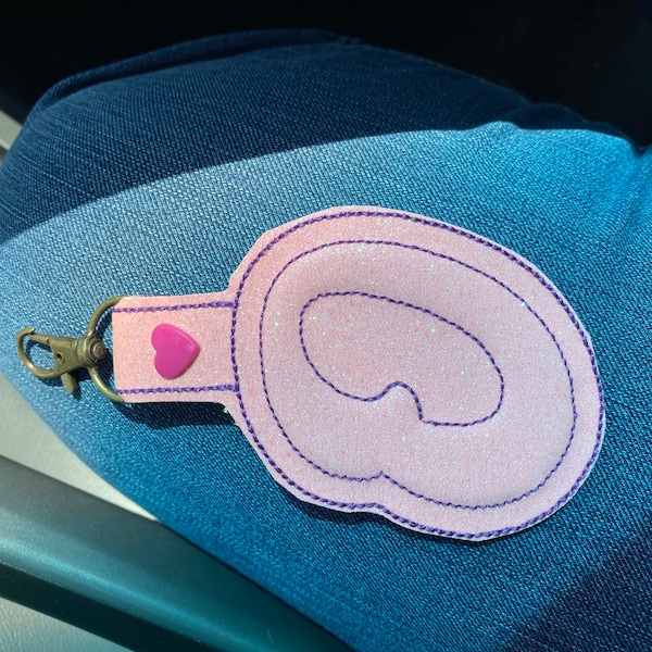 Puffy Foam Key Fob Snap Tab Gift Idea Monogram Alphabet Letters A-Z ...