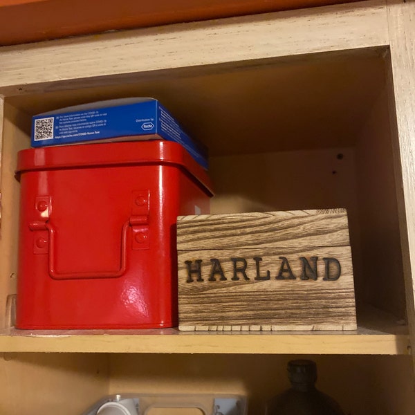 Pre-built or Hand-built Custom Name Wooden Rock Box, Nature Collection ...