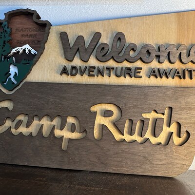 Park Style Welcome Sign Parks System Inspired Family Name - Etsy