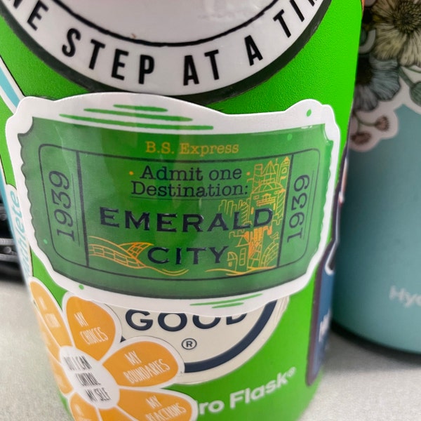 B.S. Express 'ticket to Emerald City' Admit One Vinyl Sticker - Etsy