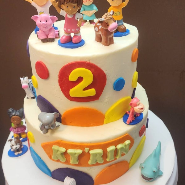 Fisher-price Little People and Animals Deluxe Cake Toppers Cupcake ...