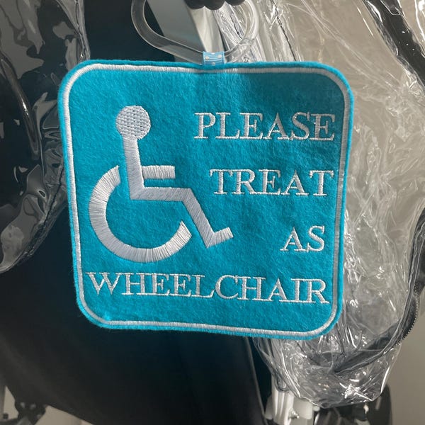 Treat as Wheelchair Sign, Disabled Buggy Tag, Wheelchair Pram Clip ...
