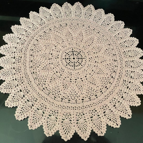 Pineapple Doily Vintage Crochet Pattern 19'' Round Doily Table Center ...