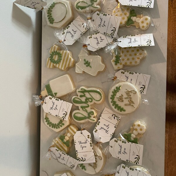 18 Greenery Baby Shower Cookies - Etsy