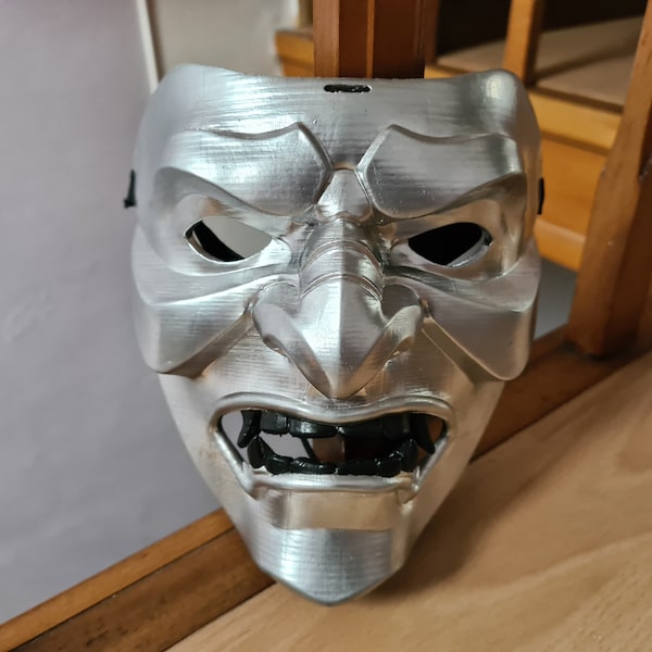 Tengu Half Face Wearable Cosplay Mask, Demon Hannya Samurai Mask ...