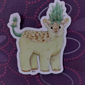 Pineapple Cow Sticker - Etsy